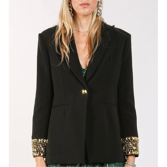 Jackets & Coats | New Gold Studded Blazer | Poshmark